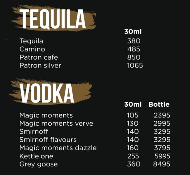 Menu at House of Commons, Bengaluru, 1st Floor