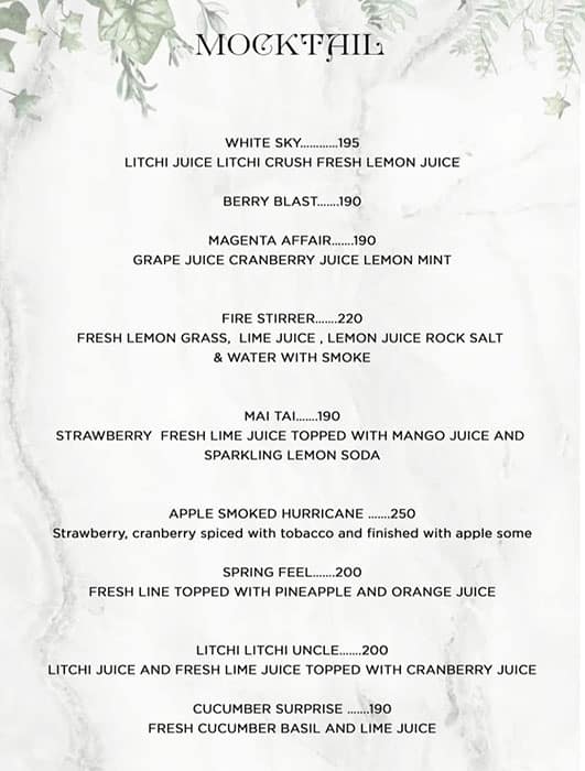 Menu at Rustic Rays, Gandhinagar