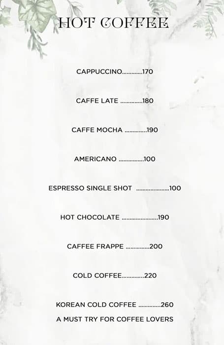 Menu at Rustic Rays, Gandhinagar