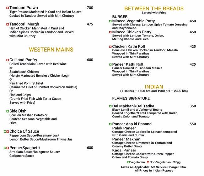 Menu at Coba, Assagao, Double Tree by Hilton