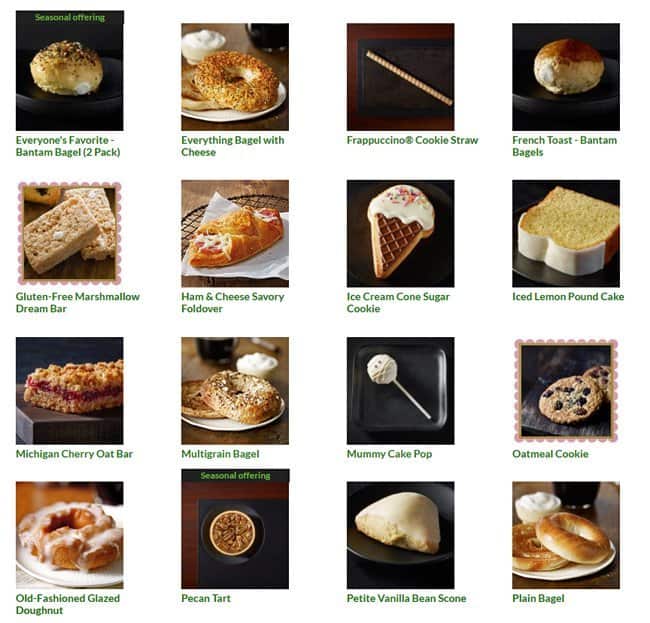 Menu at Starbucks cafe, Austin, West US