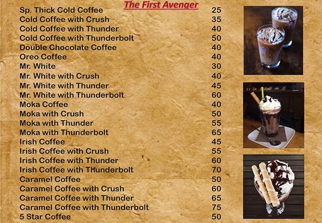 Menu of Captain Coffee, Hadapsar, Pune