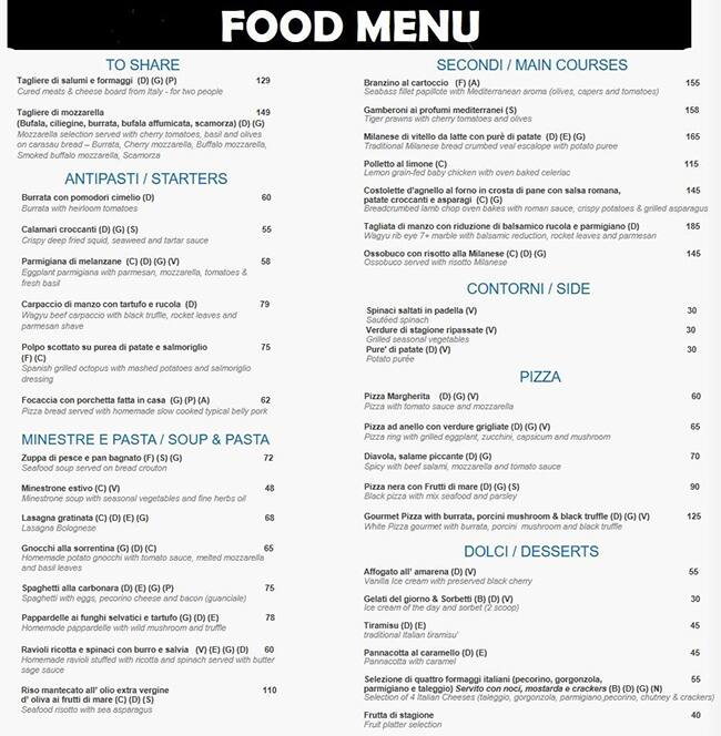 Vivaldi Restaurant Menü, Vivaldi Restaurant, Baniyas, Dubai için Menü ...