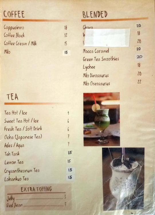 Menu at Cooking Mama restaurant, West Jakarta, VQ3J+C9V