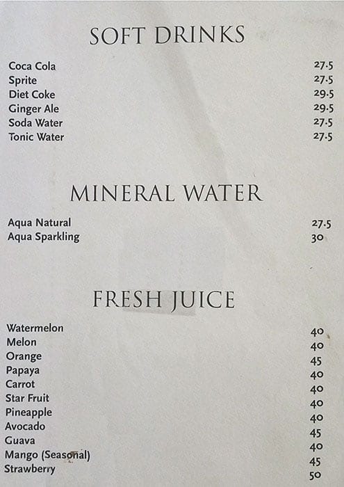 Menu at Palalada Restaurant Indonesian Food, Jakarta