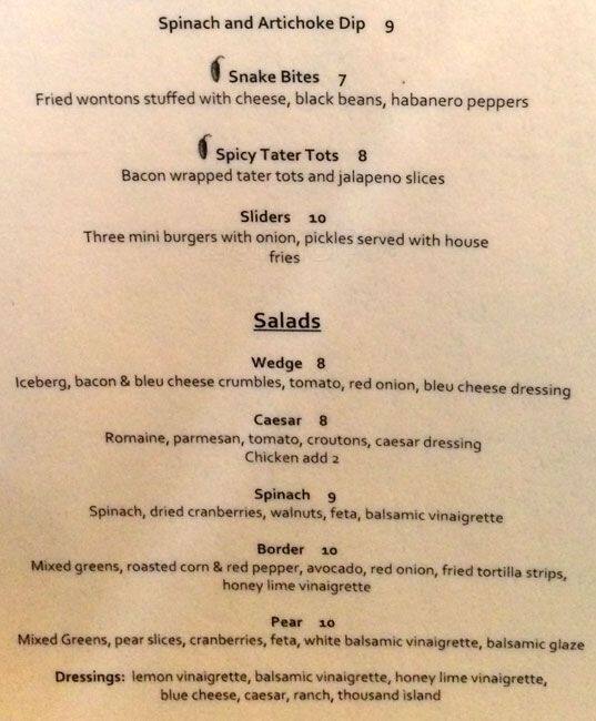 Menu at Jackson Avenue Pub, Naperville