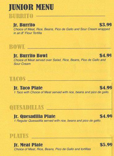 Menu at Chavez Supermarket restaurant, Redwood City, 46 Fifth Ave