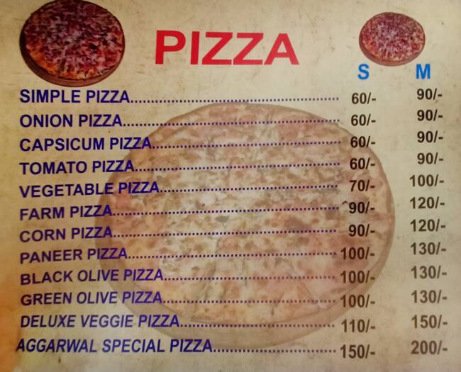 Menu of Famous Pizza, Azadpur, New Delhi