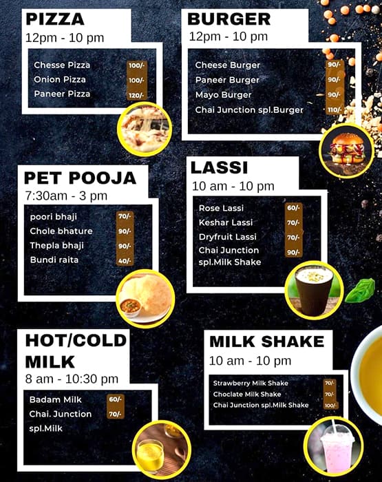 Menu of Chai Junction, Sakthi Nagar, Mysore