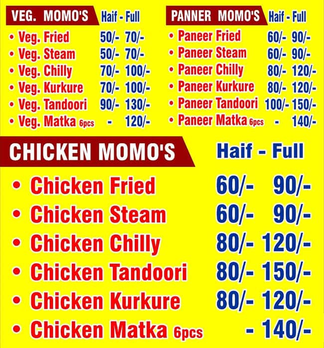Menu of Karan Momos, Badlapur, Thane