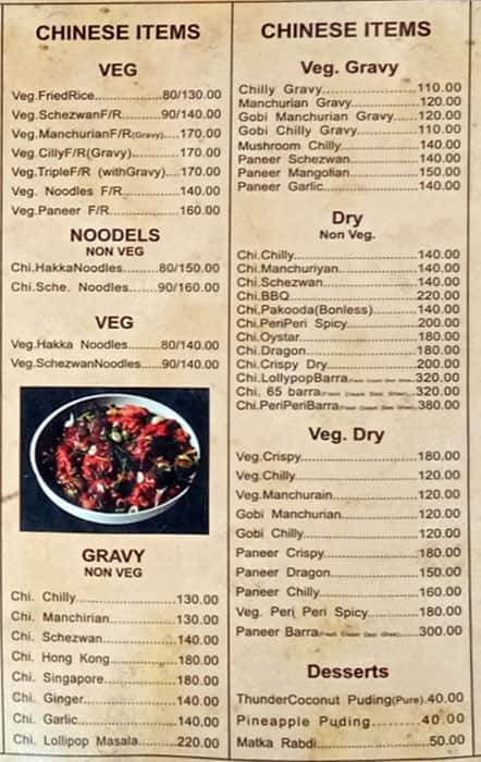 Menu at Mangalore Naaz Restaurant, Mumbai, Krishna Nivas
