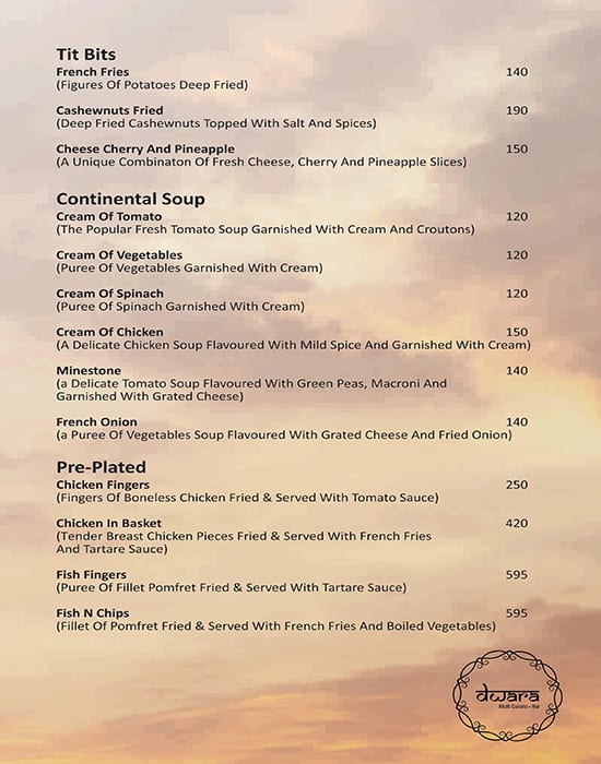 Menu at Hotel Dwaraka, Thane, Dwarka Residency 1st Floor Hajuri Dhargha ...