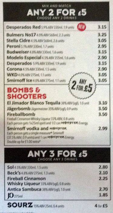 Menu at The Whispering Moon pub & bar, Wallington