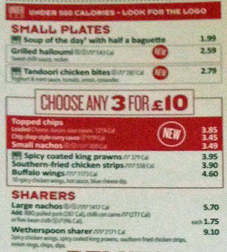 Menu at The Whispering Moon pub & bar, Wallington