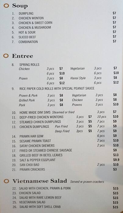 Menu at Bao & Bun restaurant, Camberwell