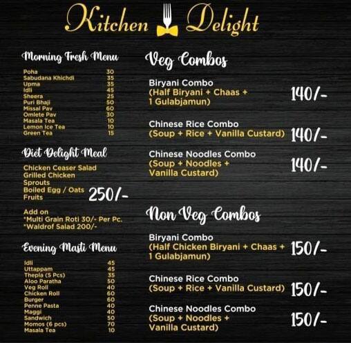 Menu at KITCHEN DELIGHT, Navi Mumbai, Shop no. 6