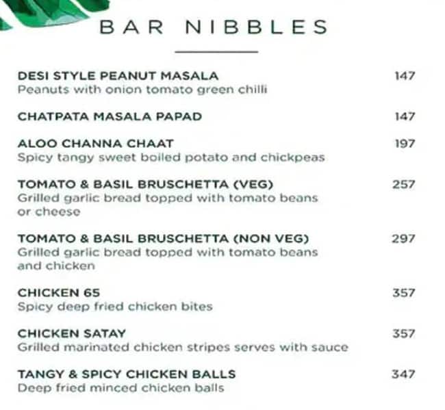 Menu of Chilly.Co, Safdarjung, New Delhi
