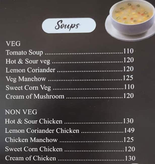 Menu of Zusi Zone, Pasumalai, Madurai