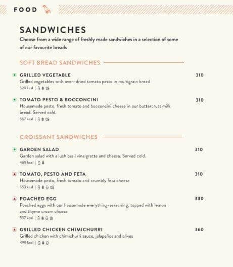 Menu of Blue Tokai Coffee Roasters, Breach Candy, Mumbai