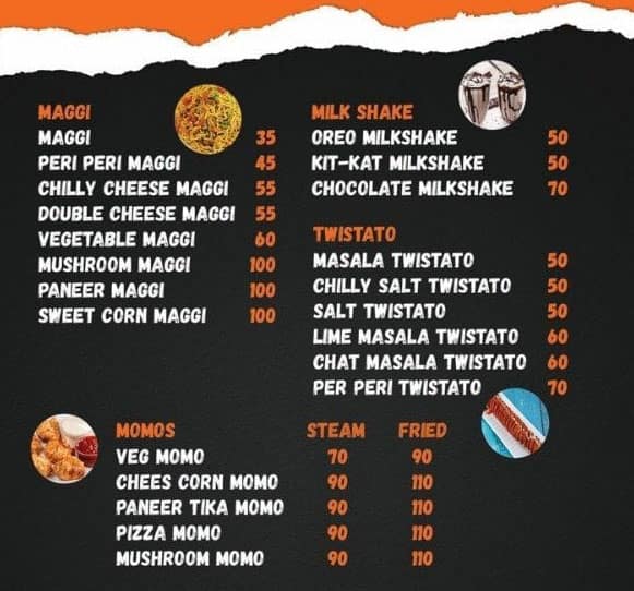 Menu of Tea Palace, Vijay Nagar, Bangalore
