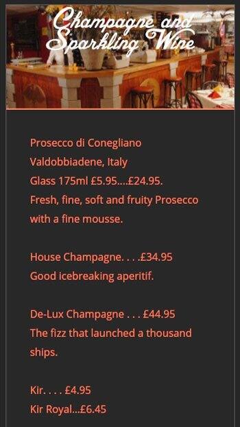 Menu at Boulevard restaurant, South Croydon, 7-8 Selsdon Rd