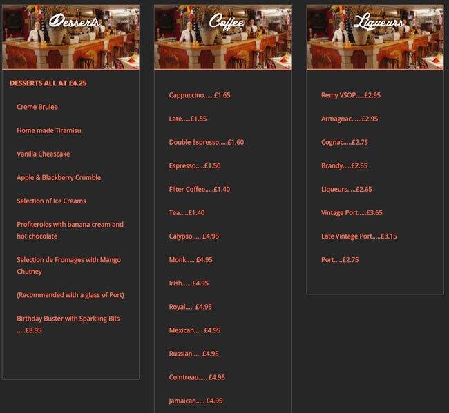 Menu at Boulevard restaurant, South Croydon, 7-8 Selsdon Rd