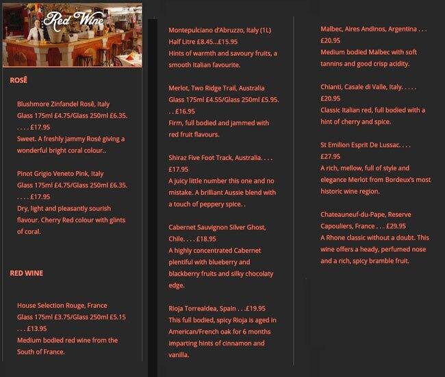 Menu at Boulevard restaurant, South Croydon, 7-8 Selsdon Rd