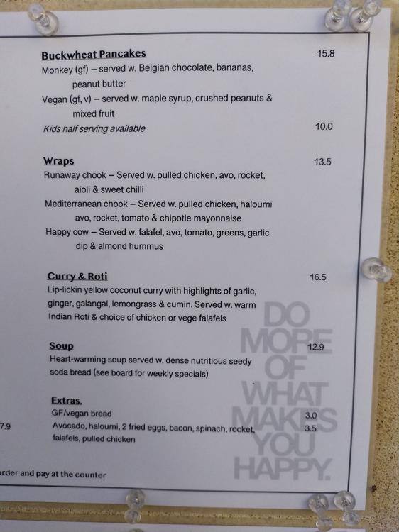 Menu at Cruise Espresso Freshwater cafe, Freshwater