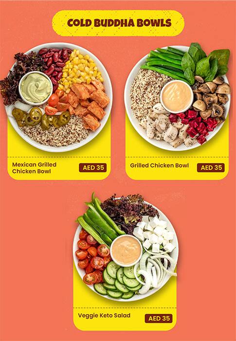 Menu at Honest Bowl, Dubai