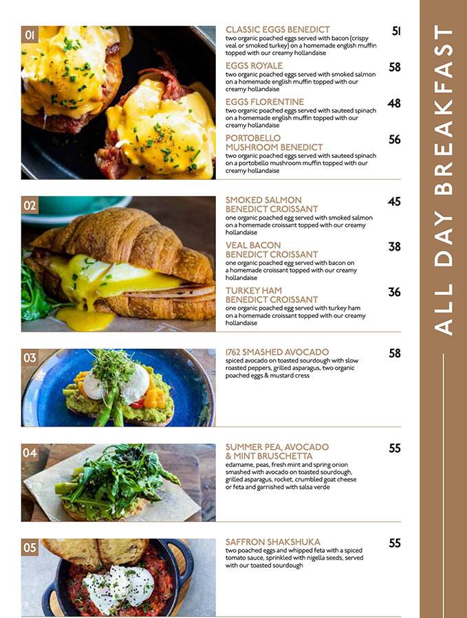 Menu of 1762 The Gourmet Deli Co., DIFC, Dubai