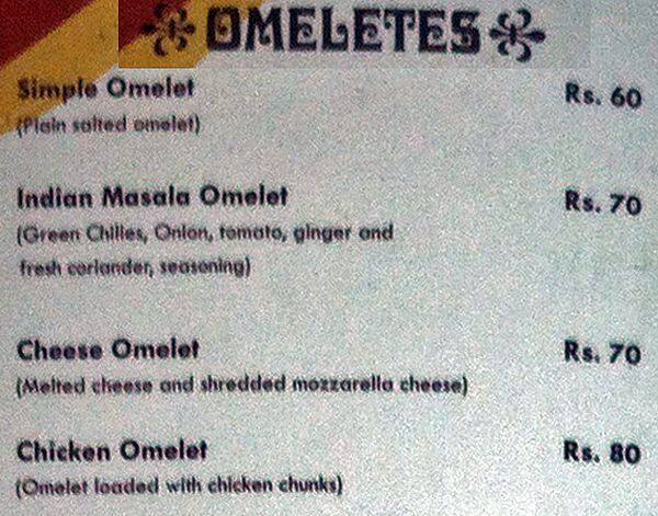 Menu at Gossip Lounge, Delhi