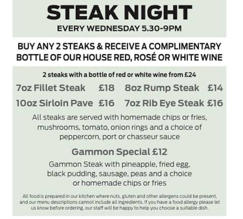 Menu at The Knox pub & bar, Harrogate