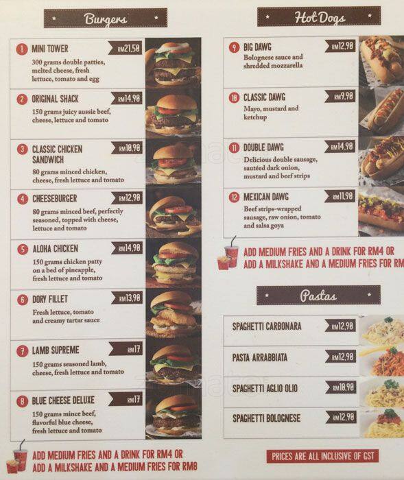 Fuel Shack Menu, Menu for Fuel Shack, Chow Kit, Kuala Lumpur - Zomato ...