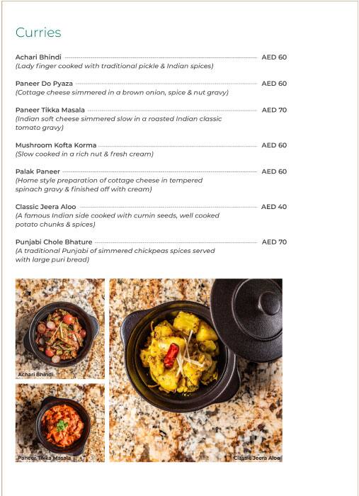 Menu at Basanti & Co. Indian Kitchen & Cocktail Lounge restaurant, Dubai