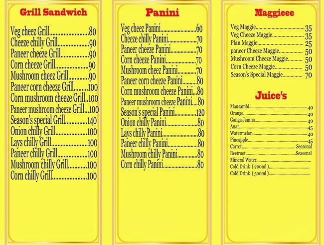 Menu of Season's Food Studio, Ulhasnagar, Thane