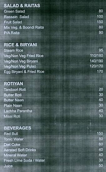 Menu at Orchid Restaurant, Gurugram, Hotel Chaupal