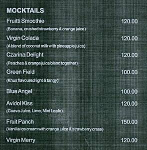 Menu at Orchid Restaurant, Gurugram, Hotel Chaupal