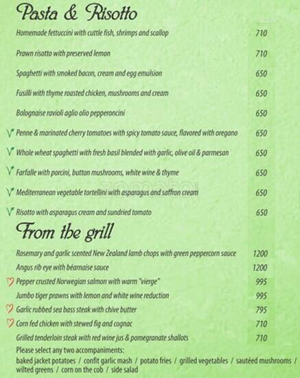 Menu at Singh Sahib Restaurant, New Delhi, The Eros Hotel