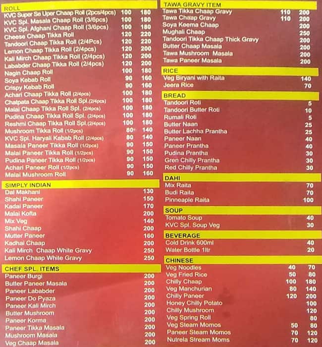 Menu at Khalsa CHICKEN, Delhi, Shop no.58 DDA MARKET