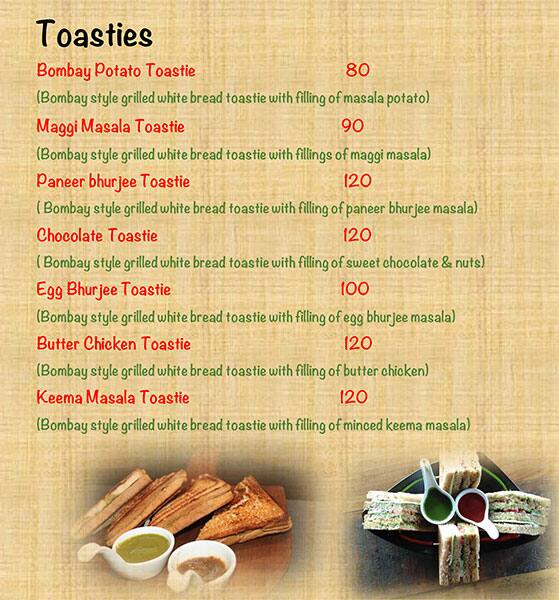 Menu at Tea Shack, Indore, Unit R 4