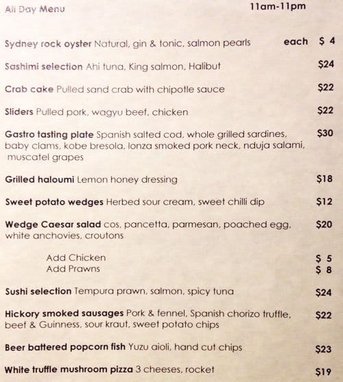 The Lobby Bar - Four Points by Sheraton Menu - Urbanspoon/Zomato