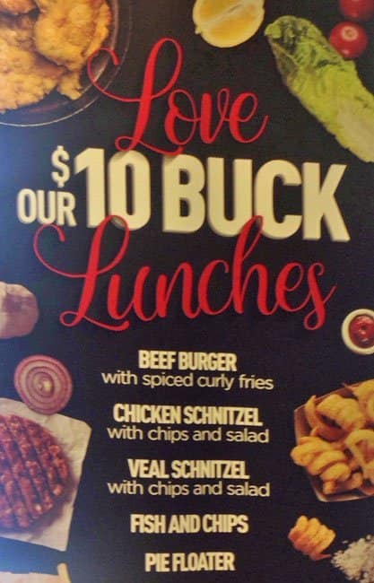 Menu at Chatswood rsl restaurant, Chatswood, 446 Victoria Ave