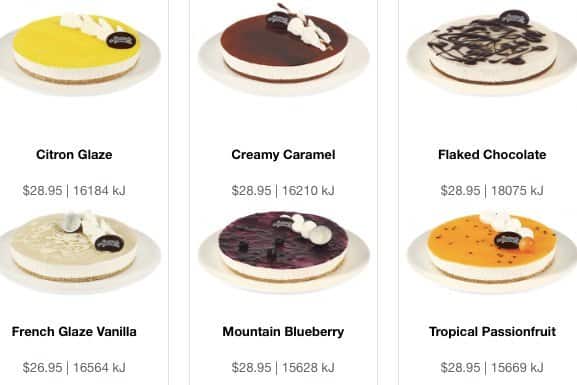 Menu at The Cheesecake Shop cafe, Maroubra, Shop 1 181 Maroubra Rd