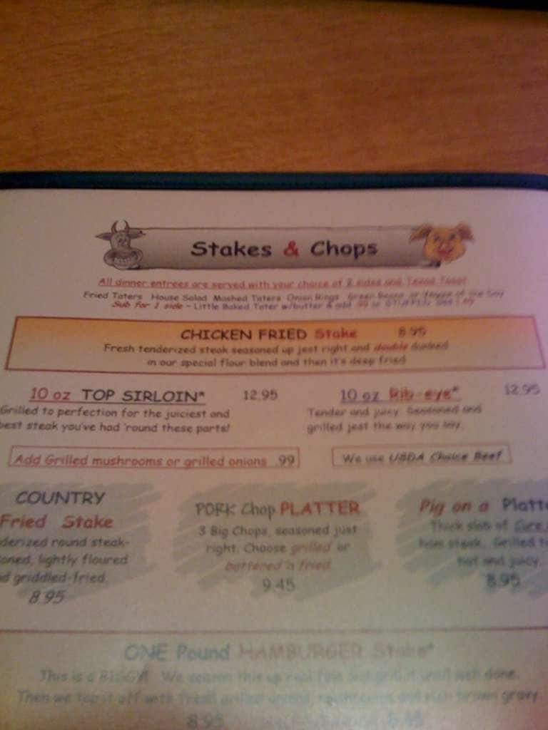 Menu at Daniel Boone's Grill & Tavern restaurant, Tyler