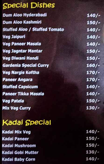 Menu at Shree Janani Veg, Bengaluru