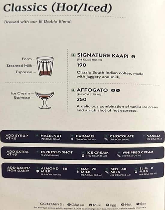 Menu of Third Wave Coffee, Hauz Khas, New Delhi