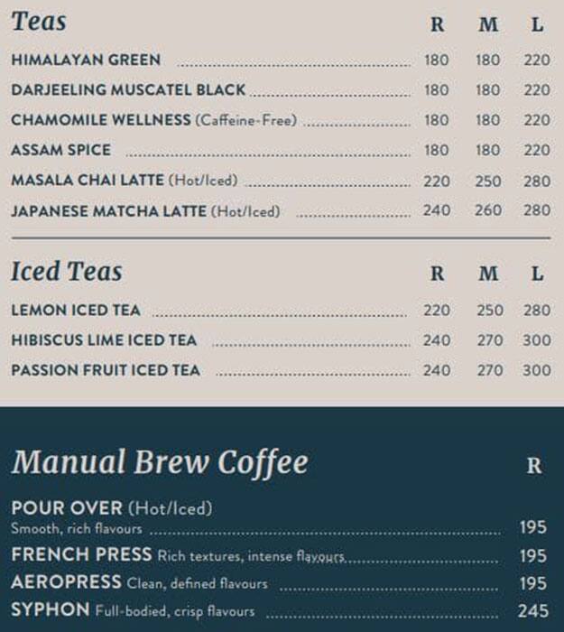 Menu at Third Wave Coffee, Gurugram, Unit 12