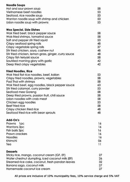 Wox - Grand Hyatt Dubai Menu, Menu for Wox - Grand Hyatt Dubai, Umm ...