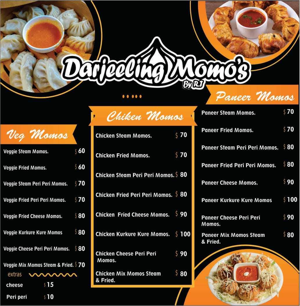 Menu of Darjeeling Momos By RT, B.T. Kawade Road, Pune