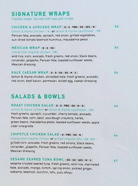 Menu of Common Grounds, Jumeirah 3, Dubai